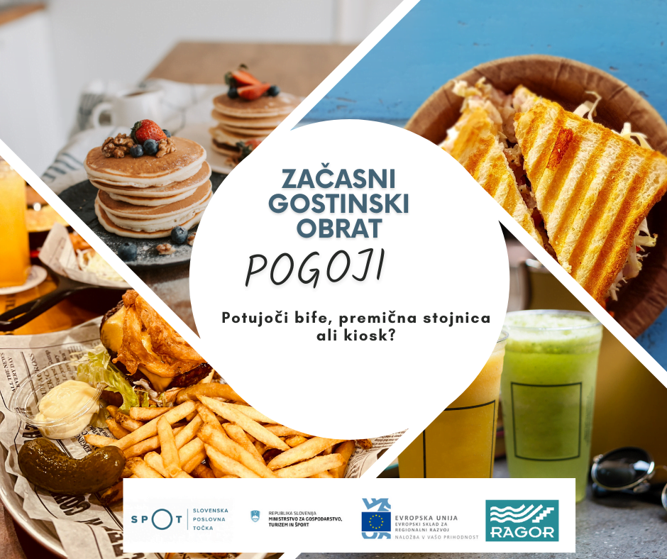 Potujoči bife, premična stojnica ali kiosk kot začasni gostinski obrat ...